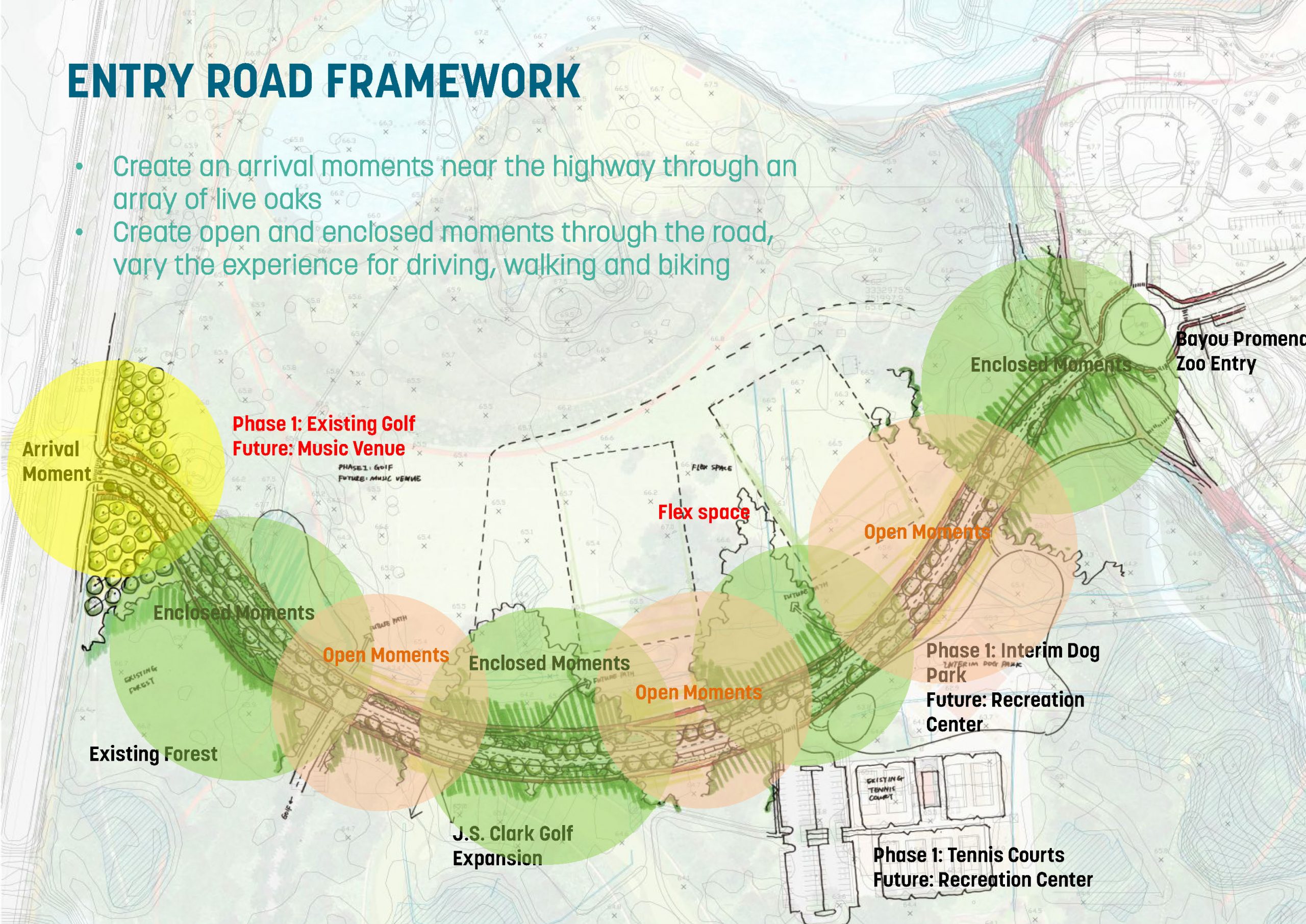 Entry Road - Greenwood Community Park and Baton Rouge Zoo
